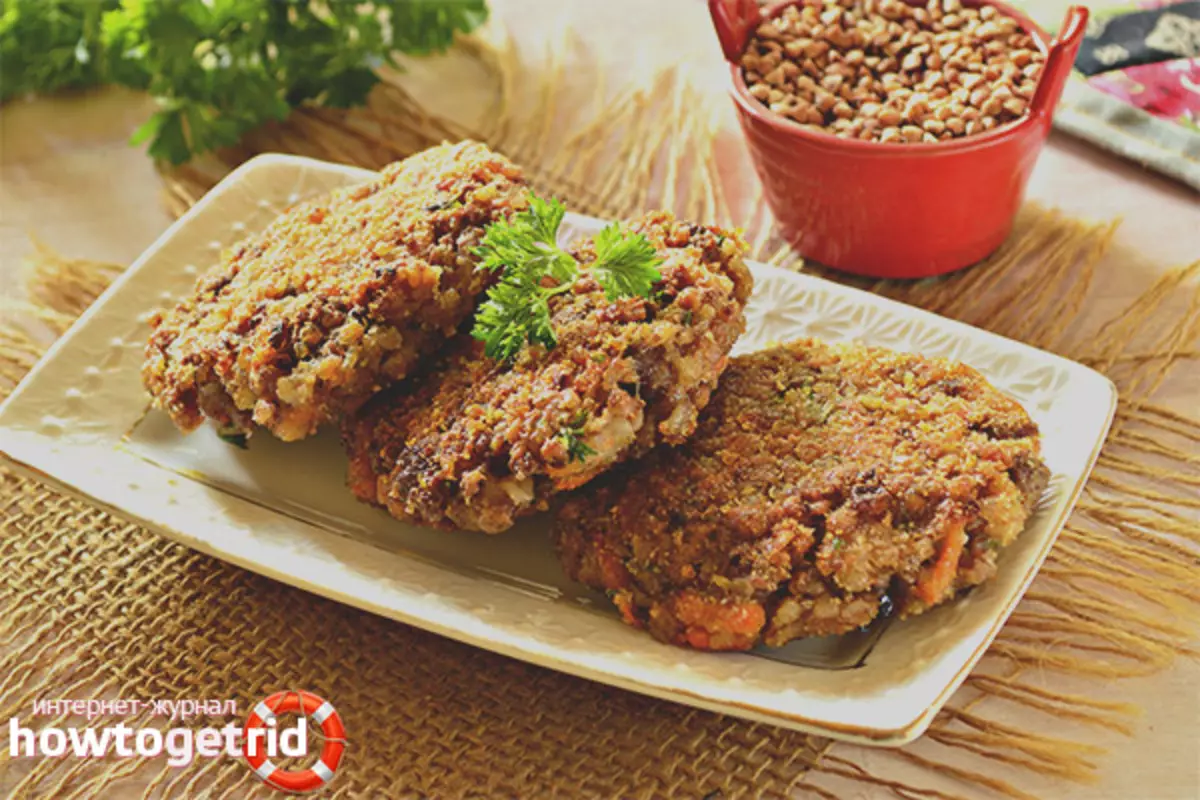 Cutlets dari Buckwheat.