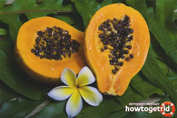 Mali muhimu ya Papaya.