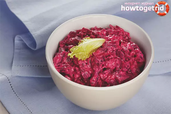 Beet kokt salat