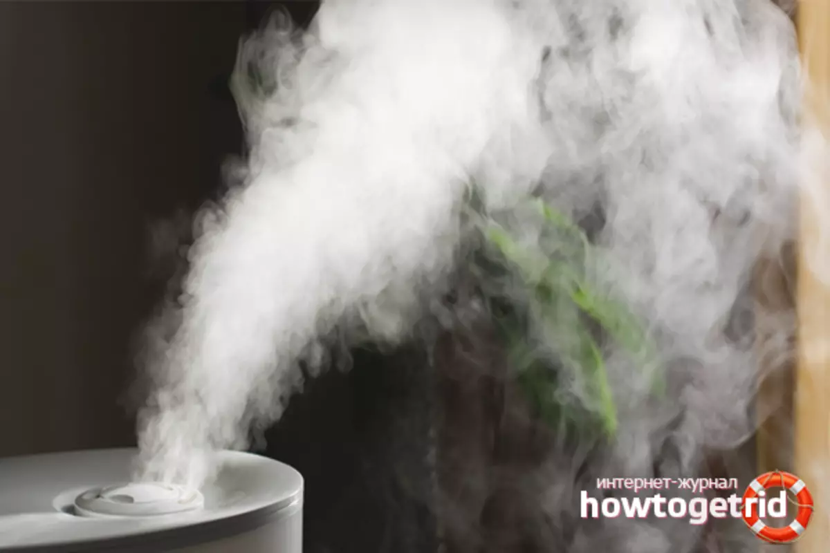 प्रचंड कंपनसंख्या असलेल्या (ध्वनिलहरी) हवा humidifier.