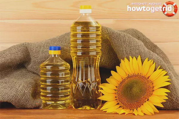 Aceite de girasol del estreñimiento en niños.