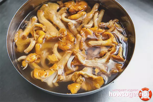 ¿Cuántos chanterelles de cocina frente a calor?