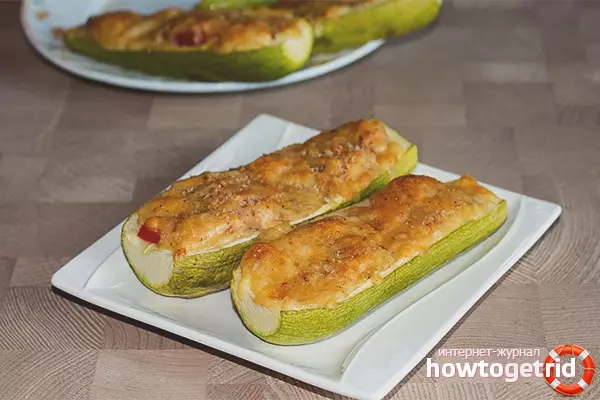 Zucchini dalam oven