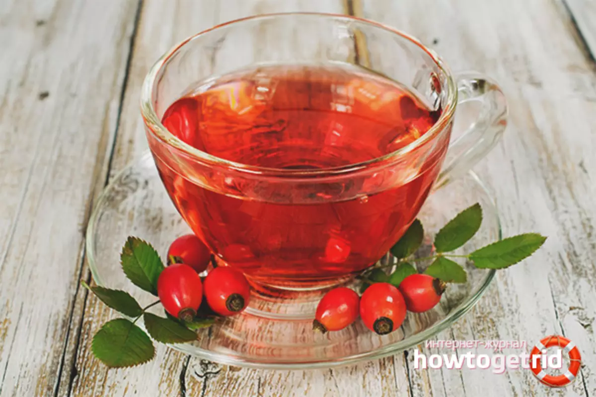 Tea of ​​dried rose hips to raise immunity