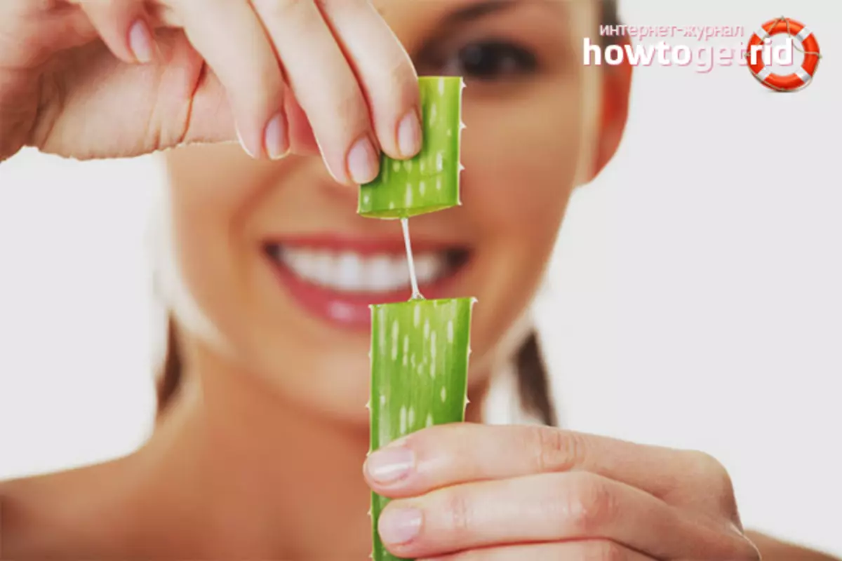 Aloe terapéutico para el cuerpo humano.