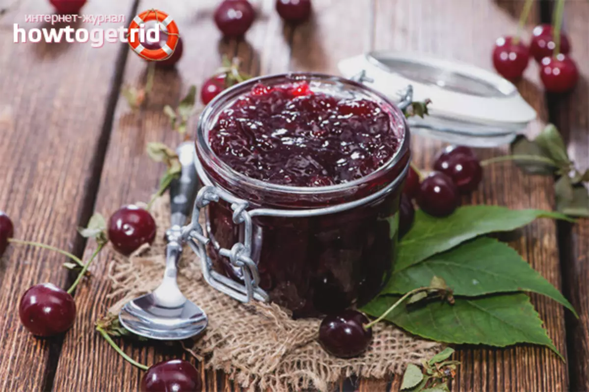 Mermelada de cereza con gelatina