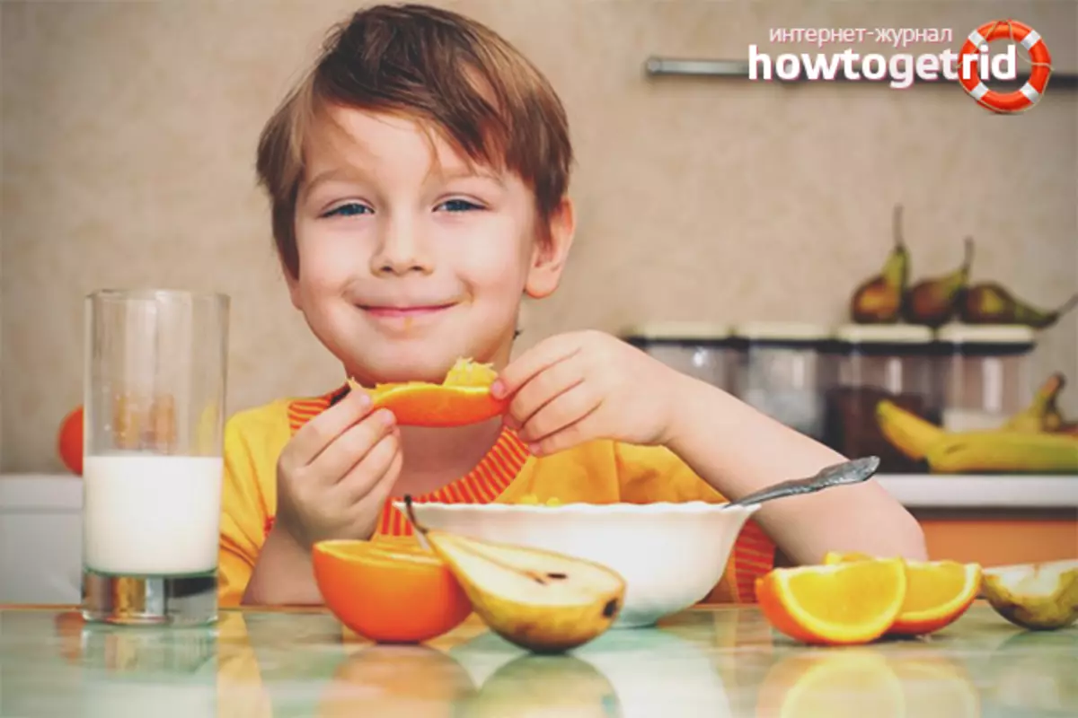 Dieta de criança com moinho de vento