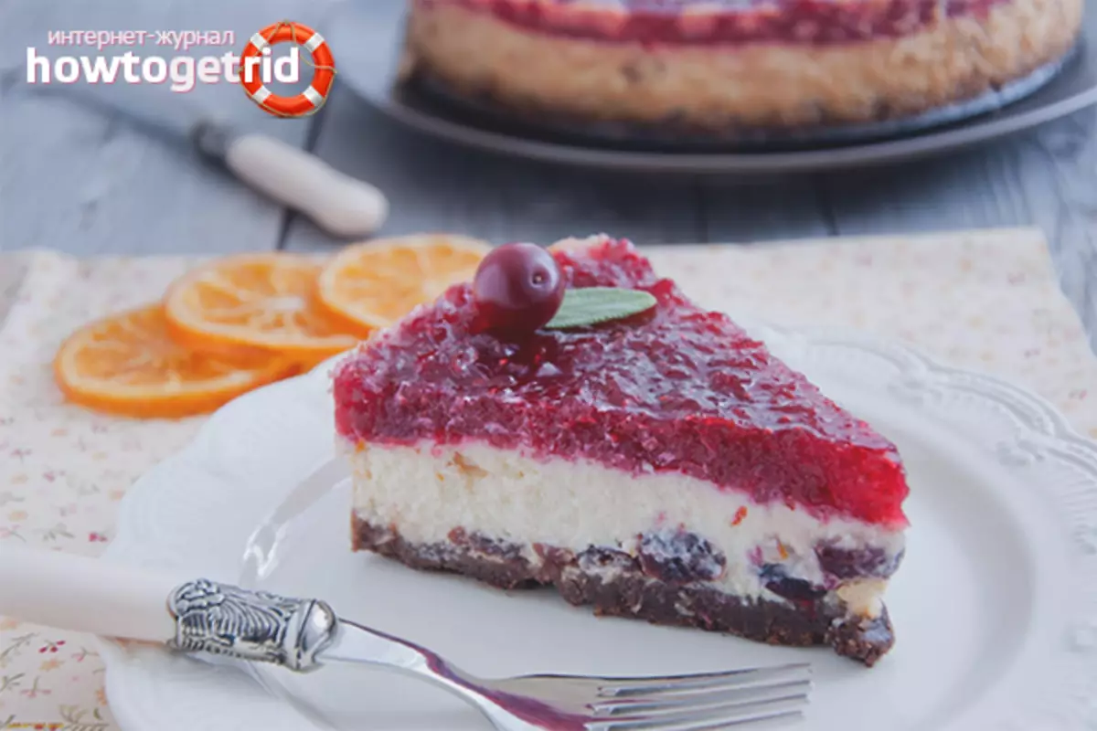 Cheesecake sareng cranberry