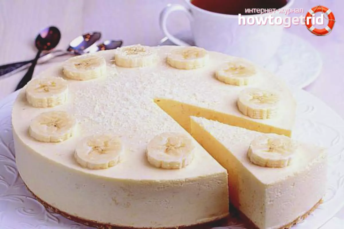 Banana-kaaskoek in 'n stadige kookplaat