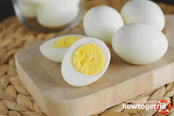 Huevos después del entrenamiento