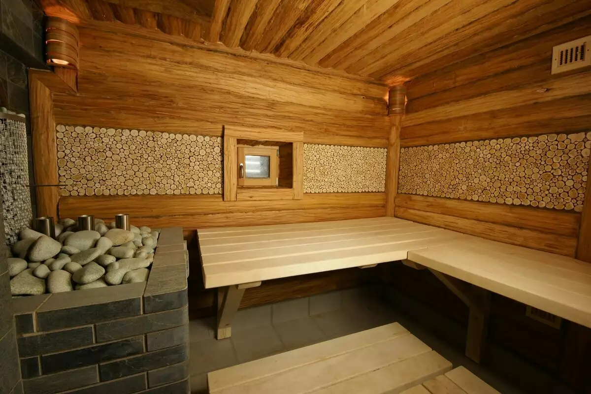 Interior decoration of a wooden bath: Photo of the best ideas for baths do it yourself 1598_58