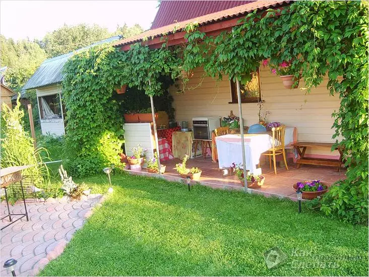 Zomerkeuken op de veranda