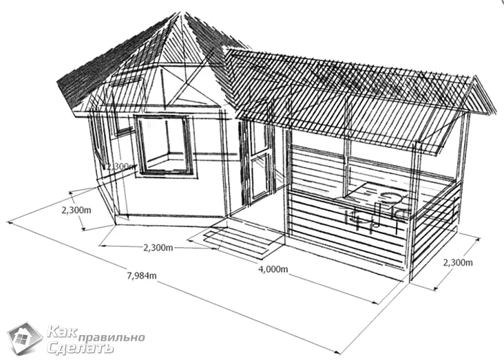 Gambar dapur dengan barbekyu