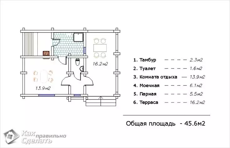 Projet de bain avec cuisine d'été