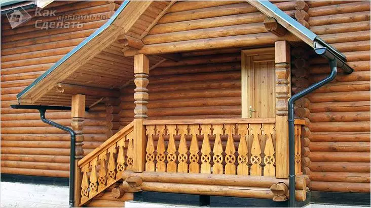 Wooden veranda