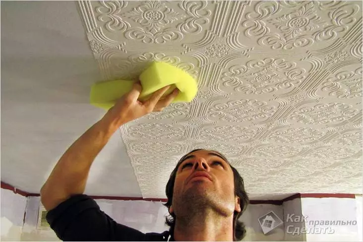 Comment coller le papier peint au plafond - Instructions pour coller plafond avec fond d'écran 2756_1