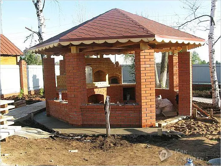 Ang pagtukod sa usa ka gazebo sa tisa