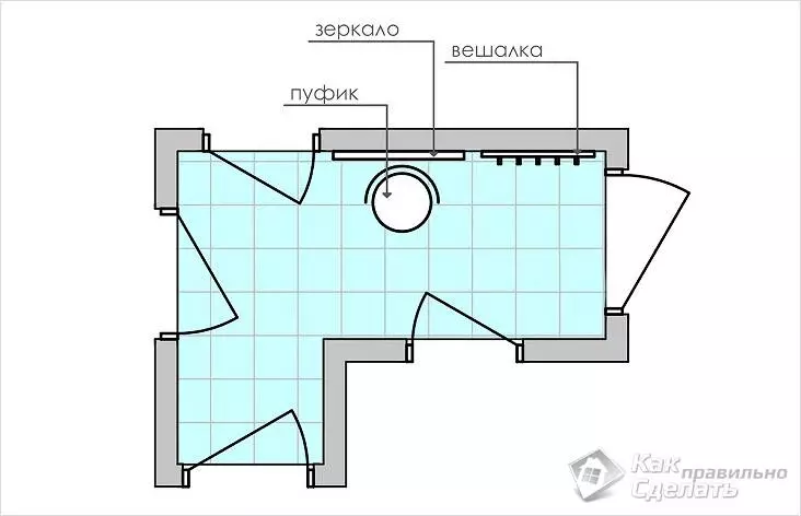 많은 문을 가진 복도에서