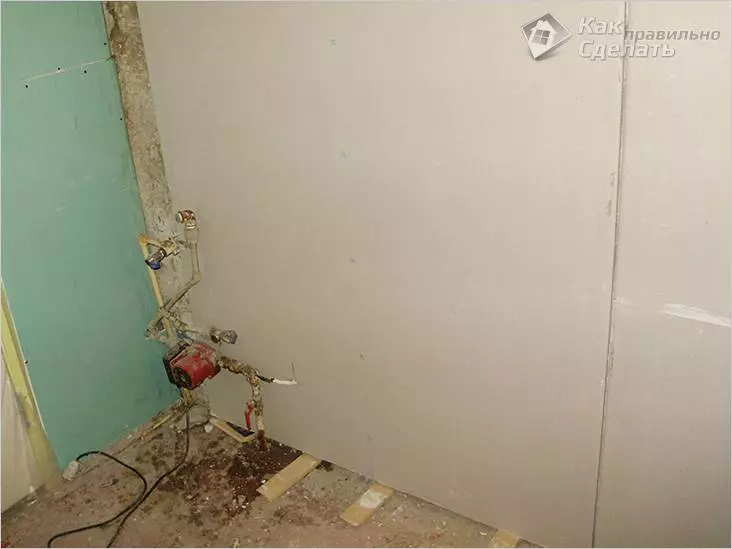 Zarovnanie stenách sadrokartónu v kúpeľni