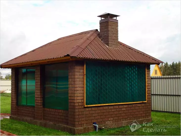 Winter Brick Gazebo