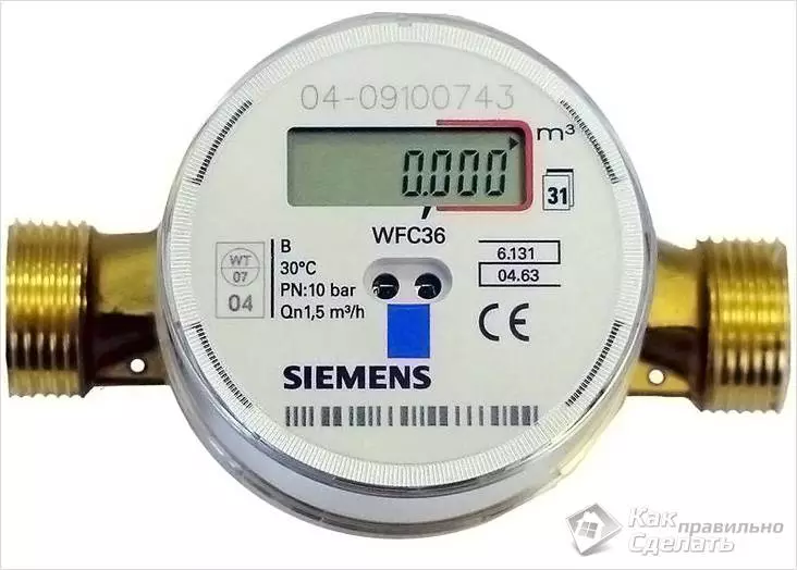 Electronic water meter.