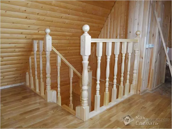 Wooden fencing stairs.