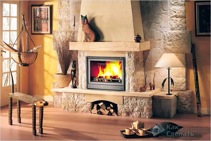 Wood fireplaces do it yourself + drawings, photos 5492_1