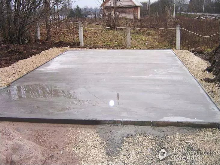 Vulling van Slab Foundation