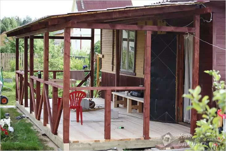 Hoe een veranda aan het huis te bevestigen met je eigen handen (+ foto) 5777_28