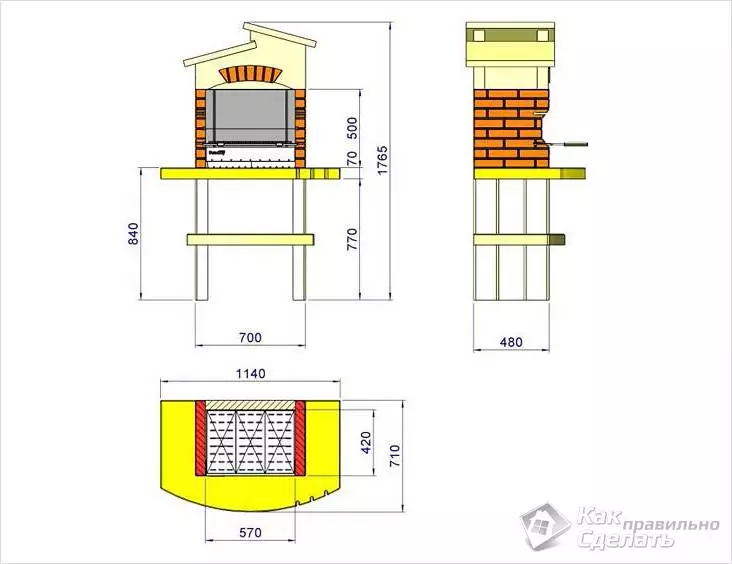 Drawing of brick mangala