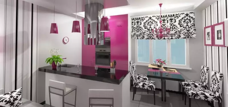 Desain ruang makan dapur Interior: Foto ide-ide terbaik, tips tentang zonasi dan dekorasi ruang makan dapur 6029_7