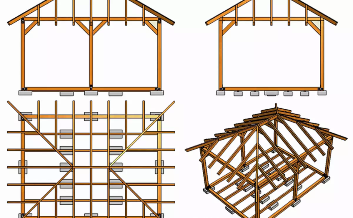 Өөрийн гараараа gazebo дээр дээвэр хэрхэн хийх вэ: Барилгын болон зураг, видео сонголтууд 6037_34